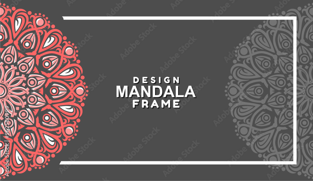 Stock-Vektorgrafik „Vector mandala frame design, for your various types ...