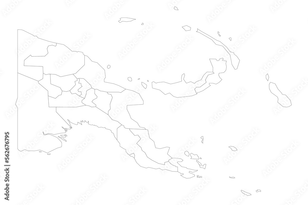 Papua New Guinea political map of administrative divisions Stock Vector ...