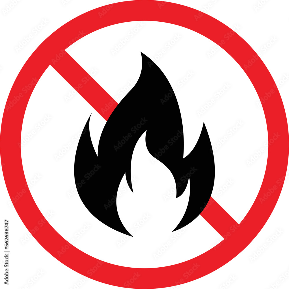 no fire icon PNG image Stock Vector | Adobe Stock
