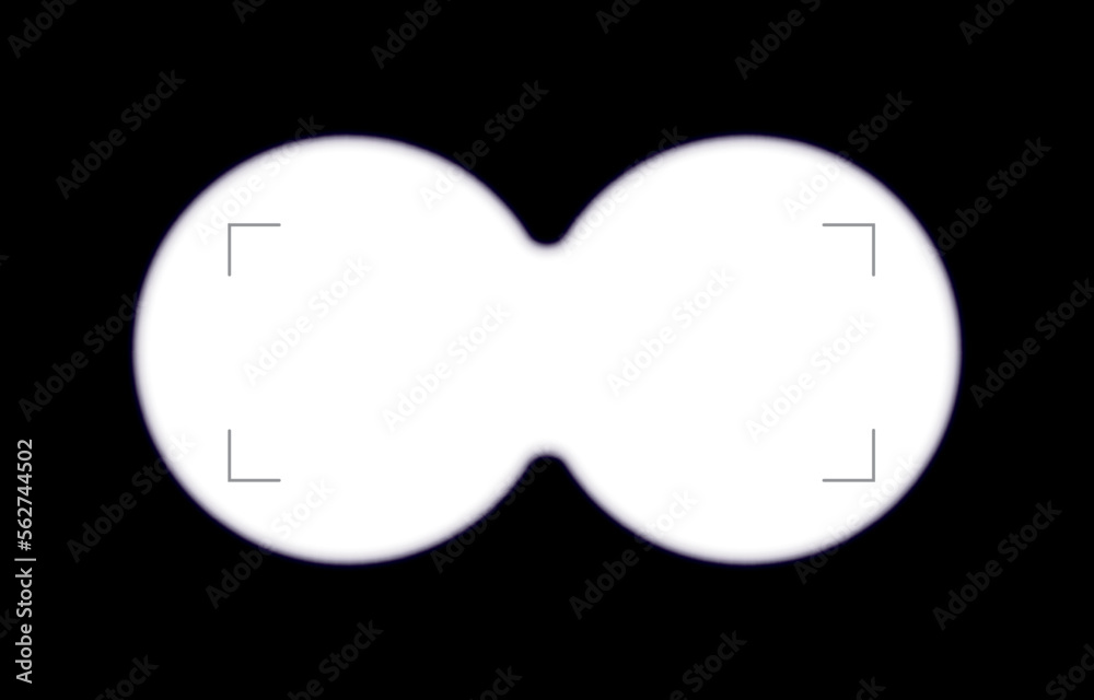 Binoculars spy view. Telescope aim sight, periscope lens view. Vector ...