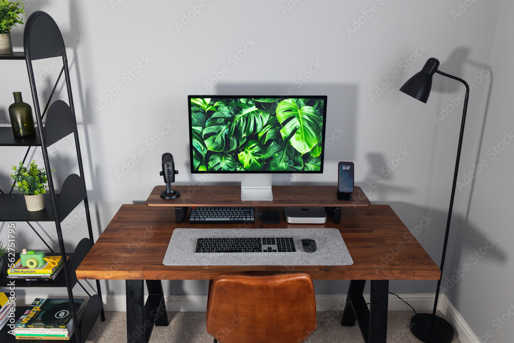 LONDON - NOVEMBER 23, 2022: Minimal desk setup with Apple Mac Mini ...