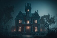 Haunted House Illustration Free Stock Photo - Public Domain Pictures