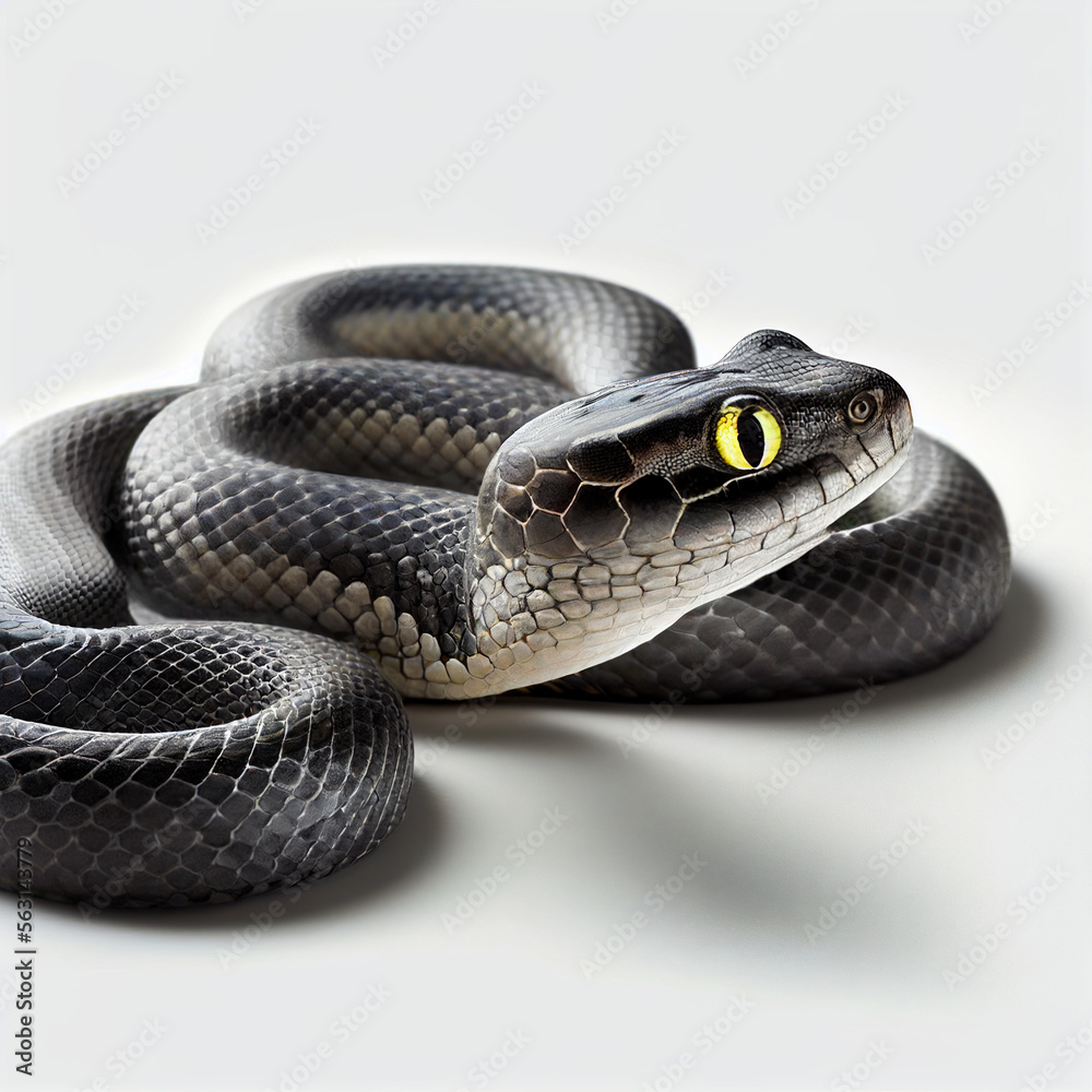 Cat-Eyed Snake full body image with white background ultra realistic ...