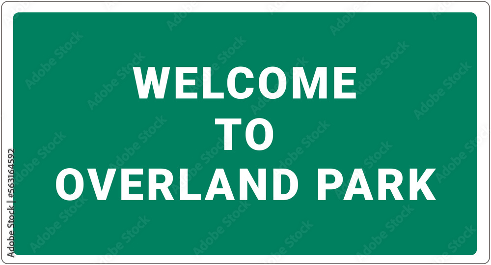 Illustration Stock Welcome to Overland Park. Overland Park logo on ...