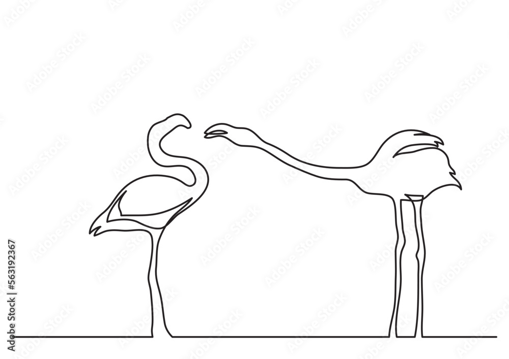 continuous line drawing vector illustration with FULLY EDITABLE STROKE ...