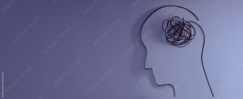 Mental Health Disorder Concept. Weak, Stressed Down Person. Negative ...
