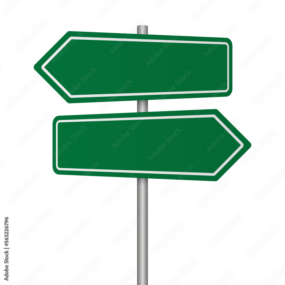 Street signs Isolated png. Highway signboard arrow. 3d blank signs ...