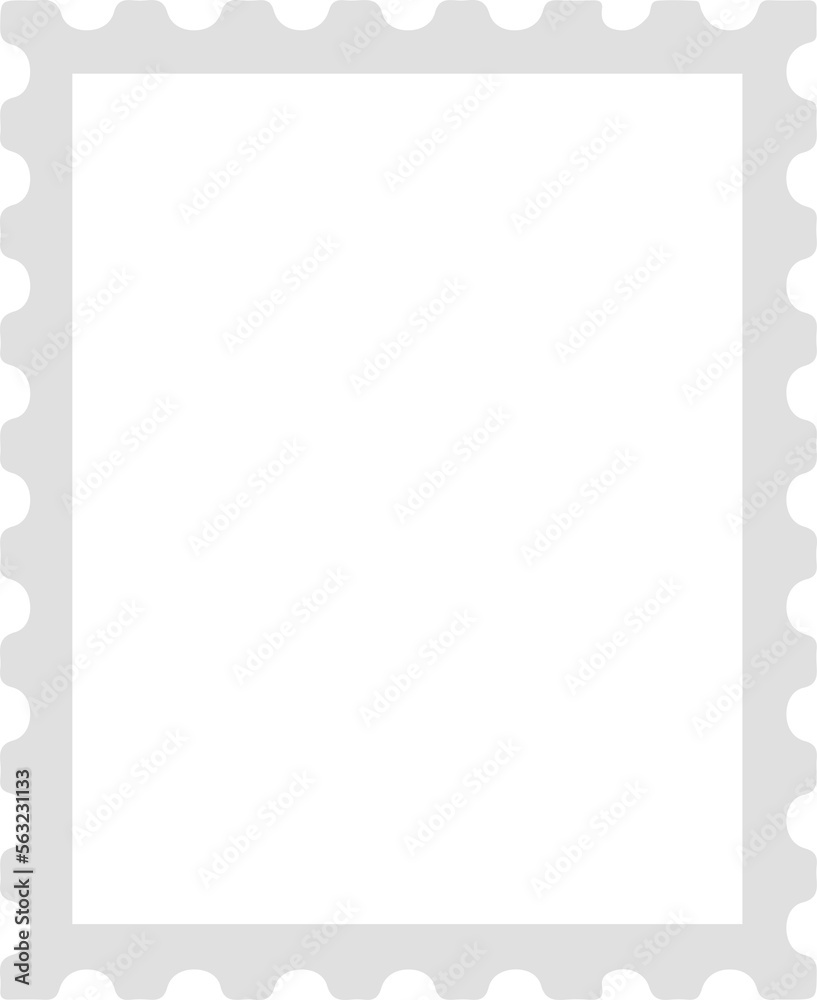 postage stamp frame PNG realistic post stamp with shadow Blank Postage ...