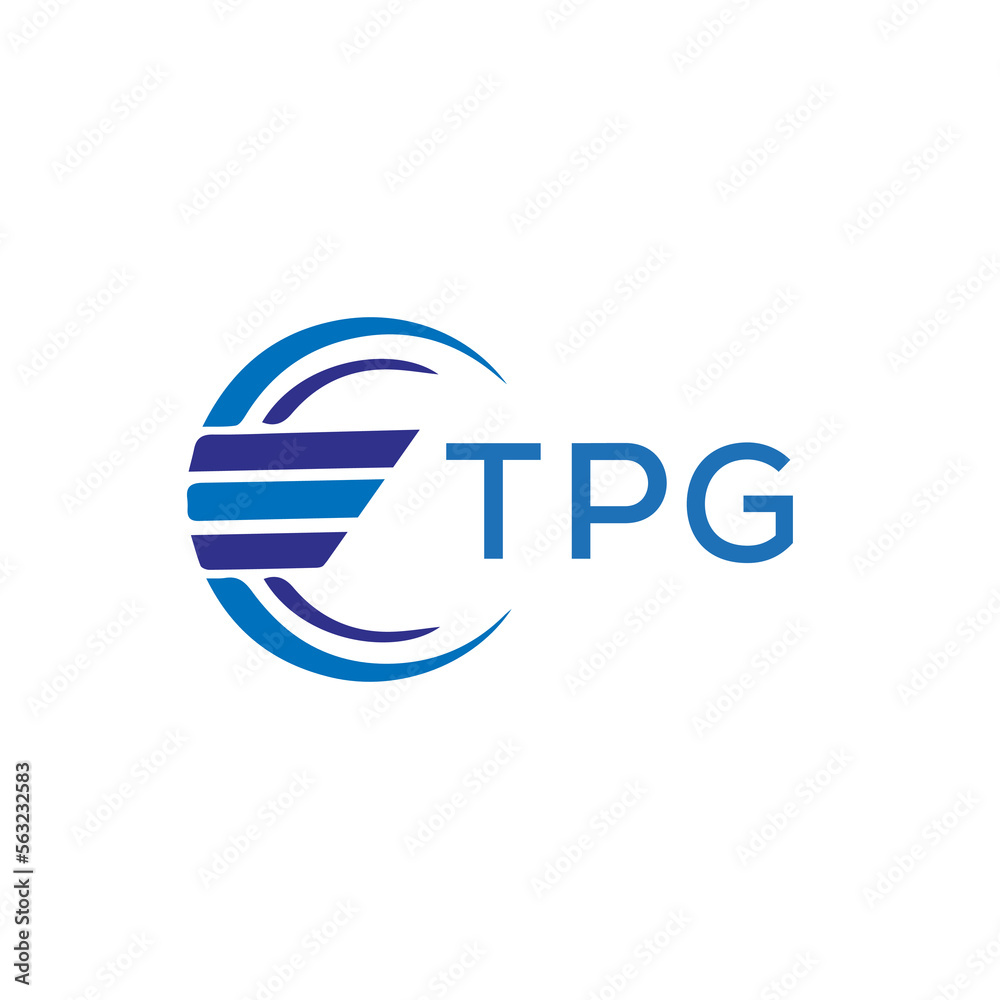 TPG letter logo. TPG blue image on white background. TPG vector logo ...