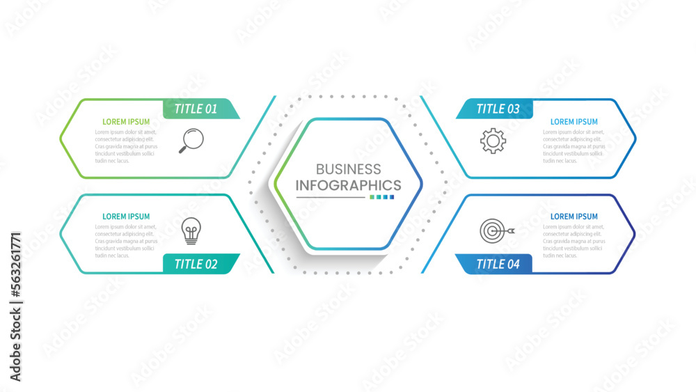 Vector infographic design template with 4 options or steps Stock Vector ...