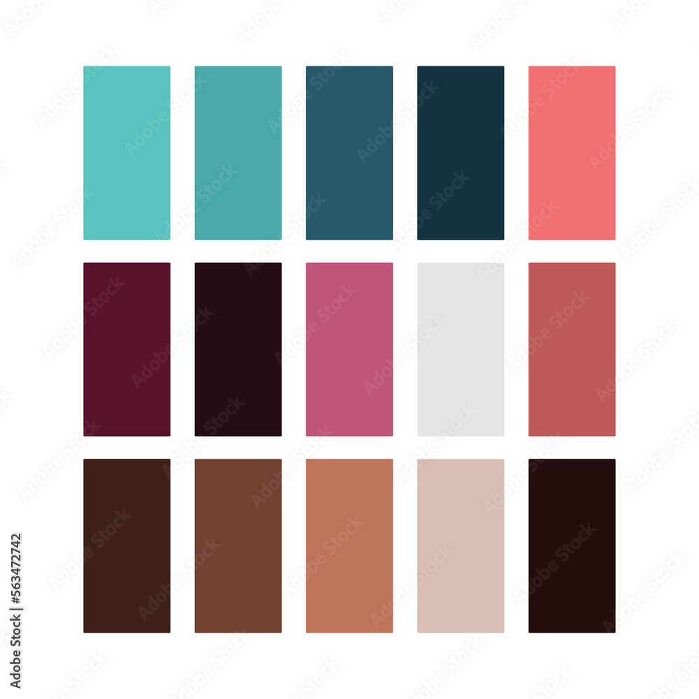 Vintage Color Chart. Print Test Page. Color Numbers or Names. HEX codes ...