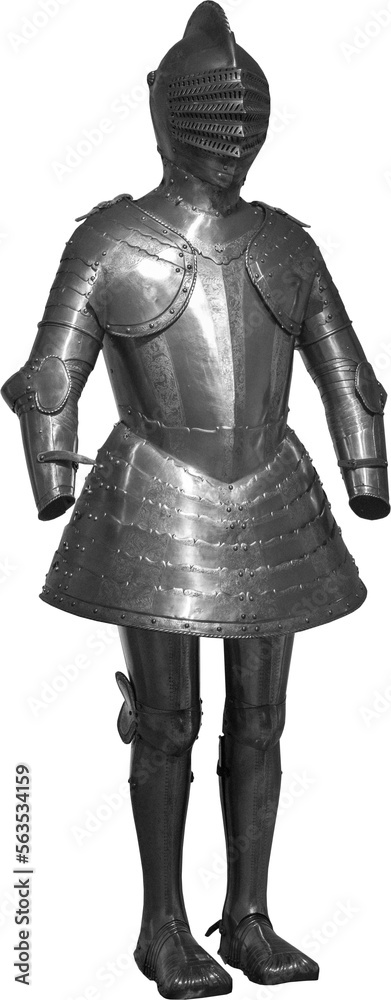 Isolated PNG cutout of a medieval knight armor on a transparent ...