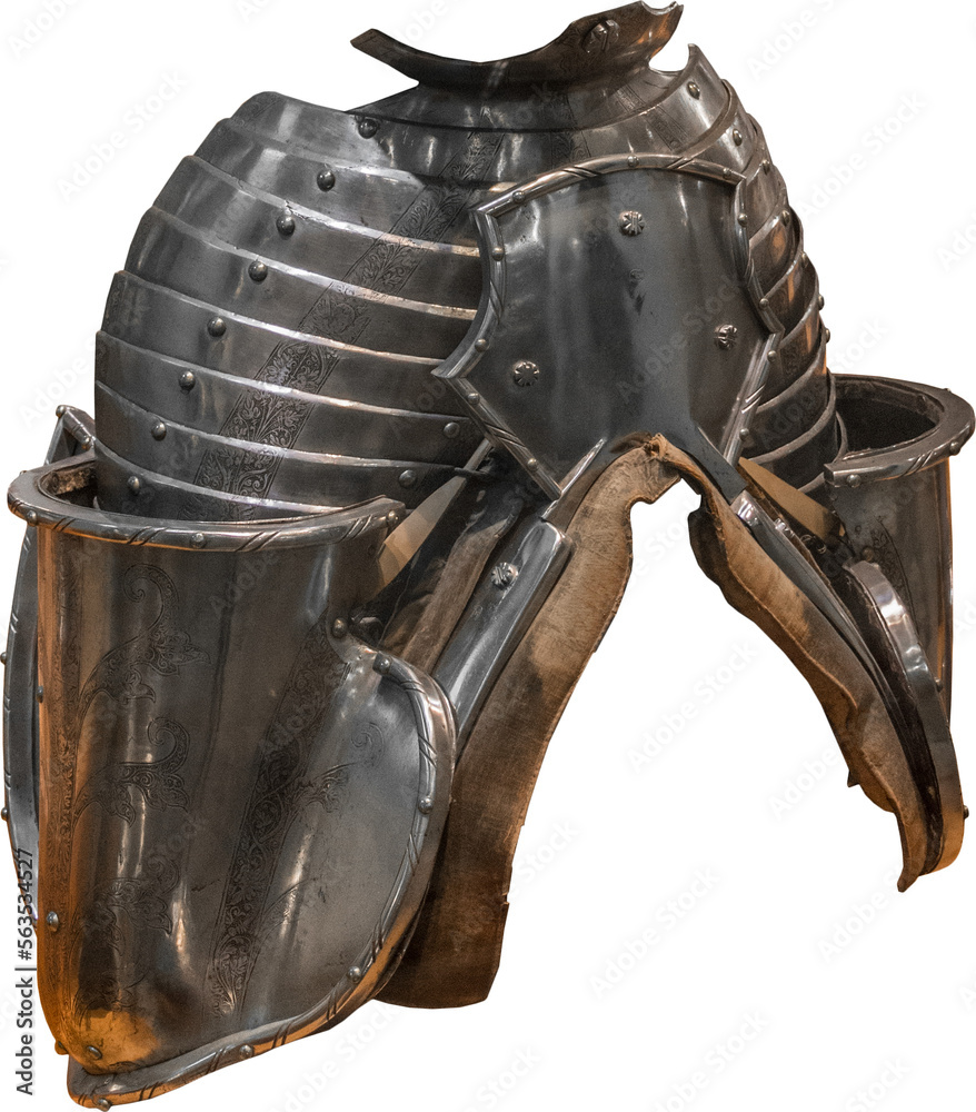 Isolated PNG cutout of a medieval knight armor on a transparent ...
