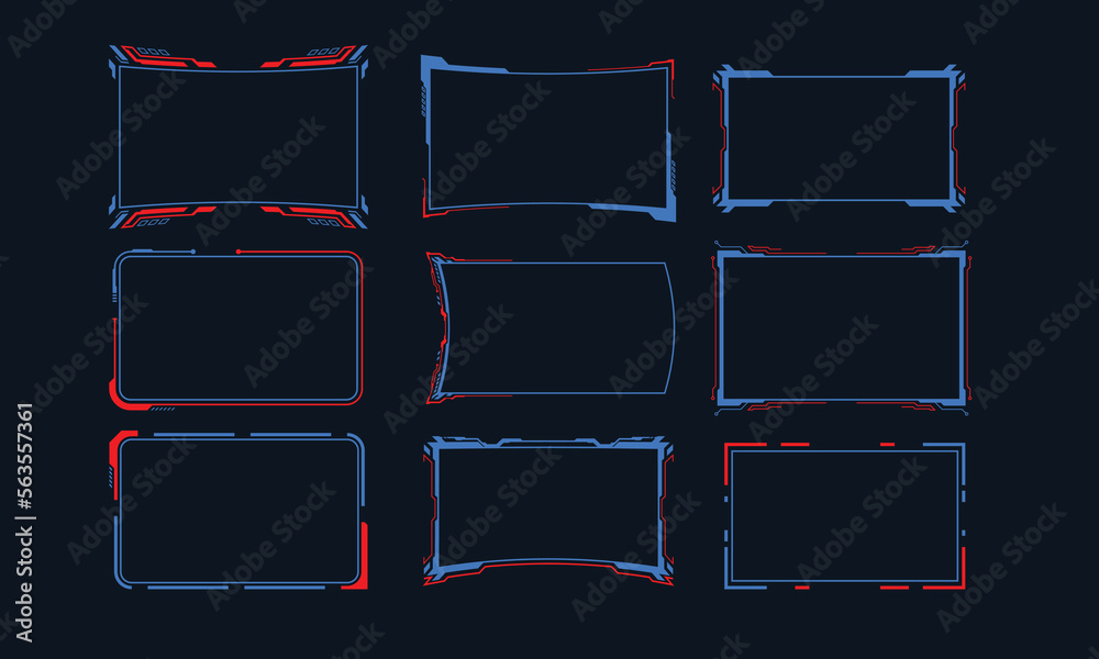 abstract sci fi frame template layout design concept background. vector ...