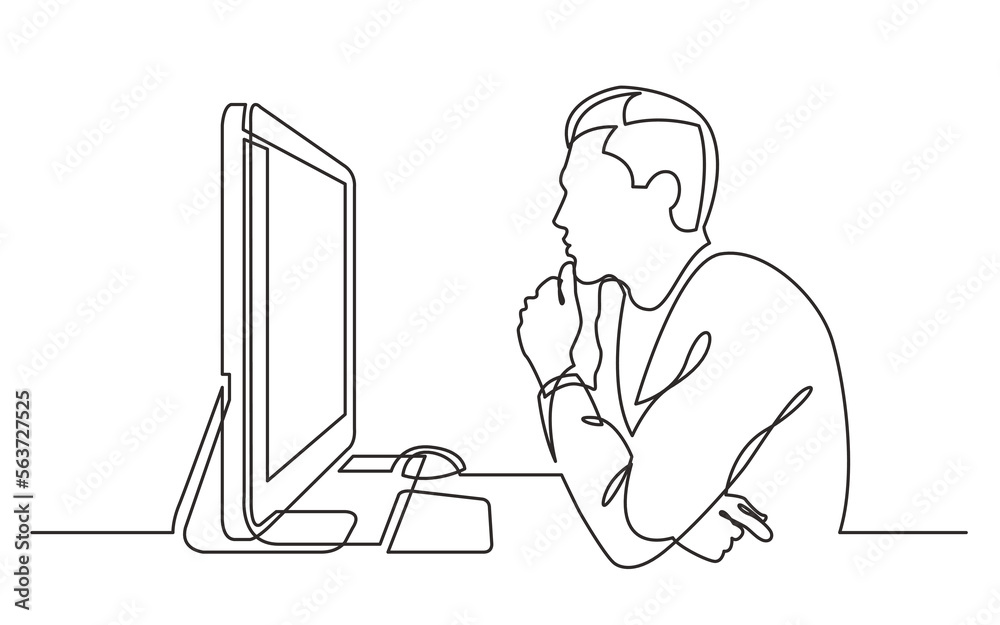 continuous line drawing vector illustration with FULLY EDITABLE STROKE ...