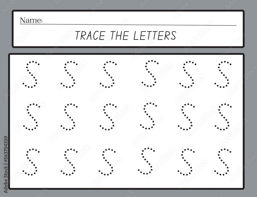 Alphabet letters tracing worksheet. Tracing practice worksheet ...