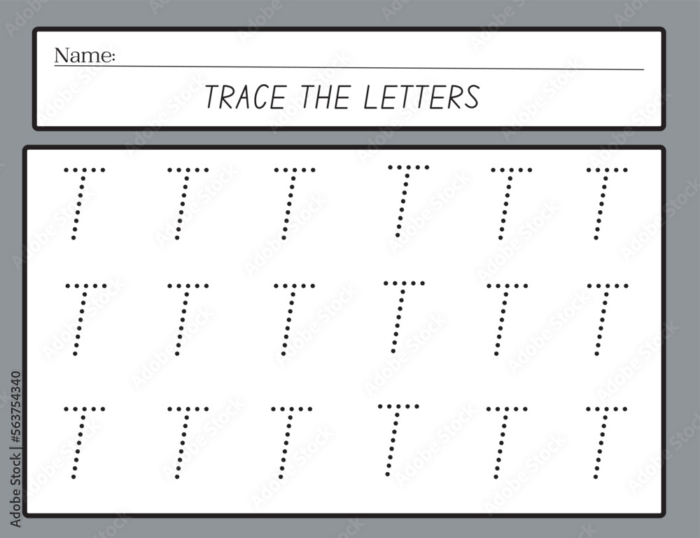 Alphabet letters tracing worksheet. Tracing practice worksheet ...