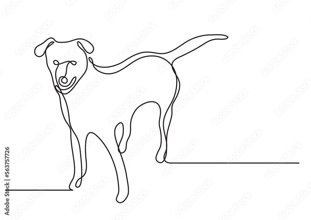 continuous line drawing vector illustration with FULLY EDITABLE STROKE ...