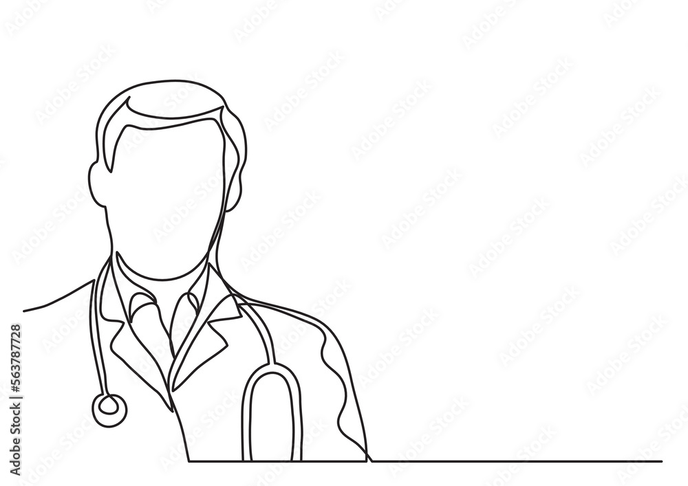 continuous line drawing vector illustration with FULLY EDITABLE STROKE ...