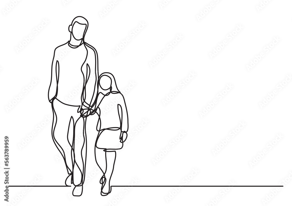 continuous line drawing vector illustration with FULLY EDITABLE STROKE ...