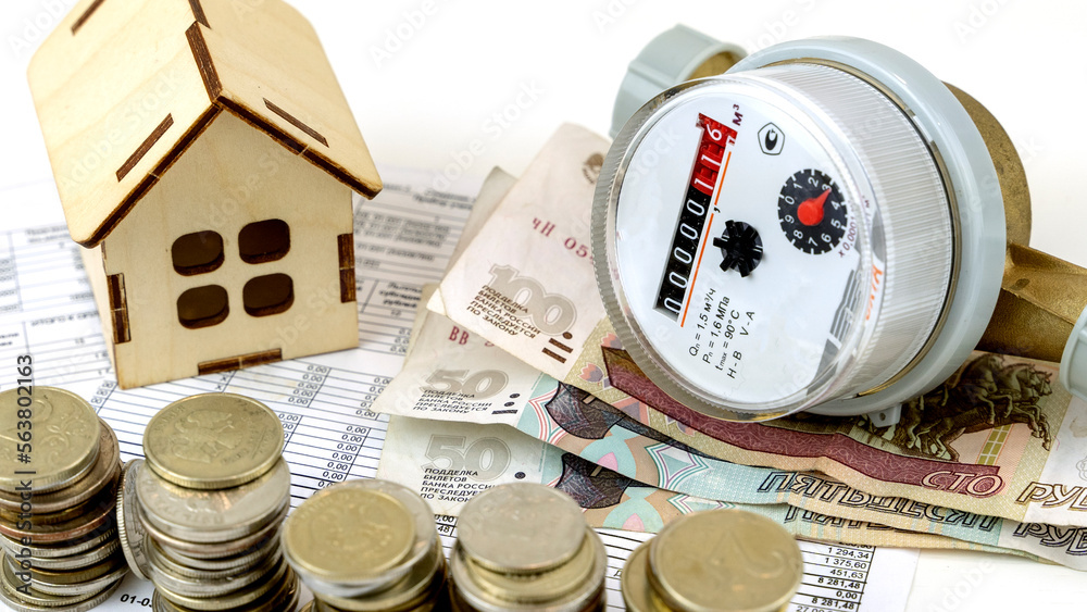receipt for utilities. The hot water meter on the receipt with the ...