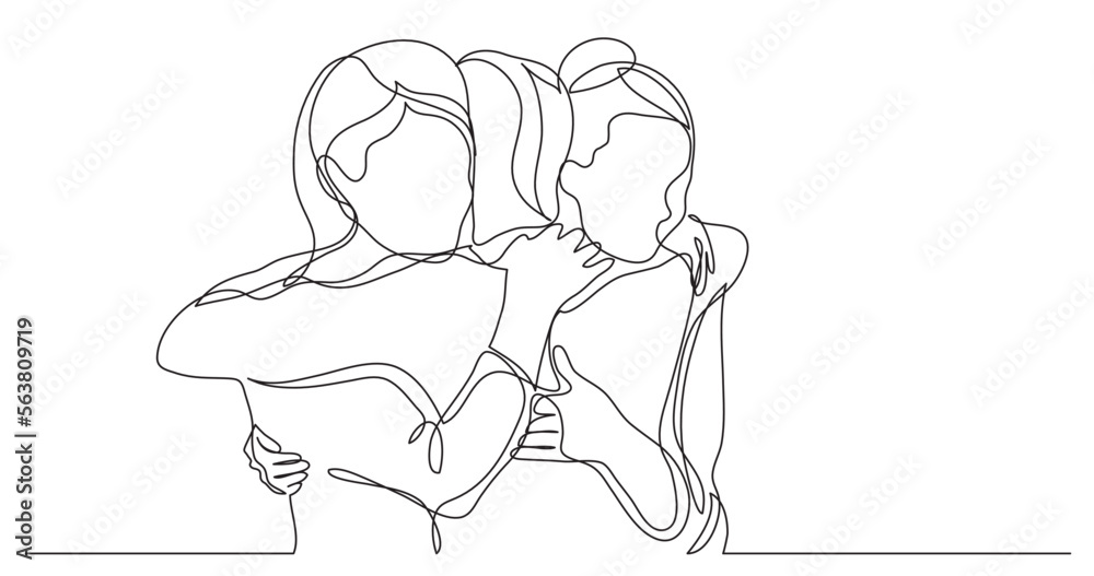 continuous line drawing vector illustration with FULLY EDITABLE STROKE ...