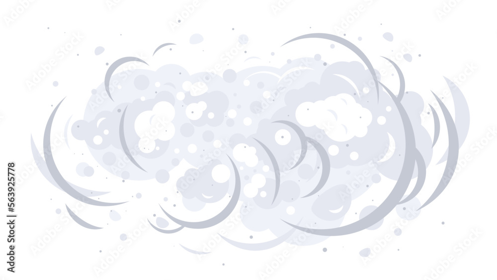 Dust clouds on air isolated illustration, dirty air with small ...