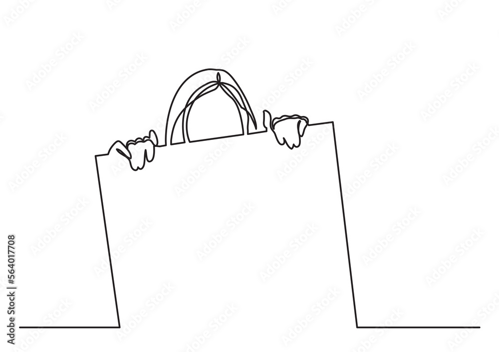 continuous line drawing vector illustration with FULLY EDITABLE STROKE ...