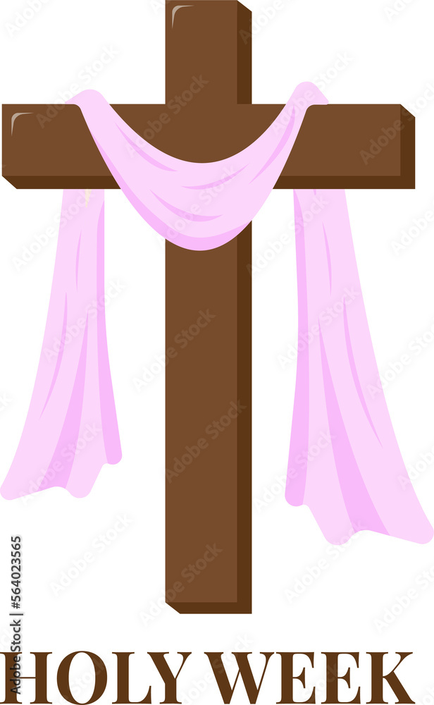 Christian greeting card or banner of the Holy Week before Easter. cross ...