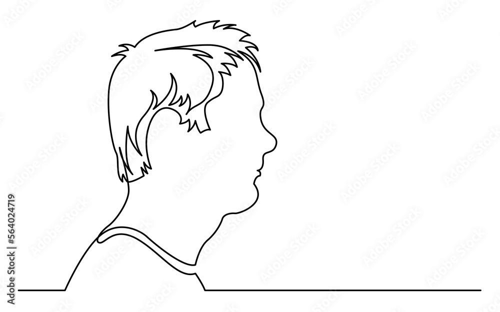 continuous line drawing vector illustration with FULLY EDITABLE STROKE ...