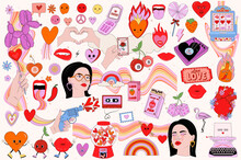 Retro Hippie Gun Rainbow Flower Free Stock Photo - Public Domain Pictures