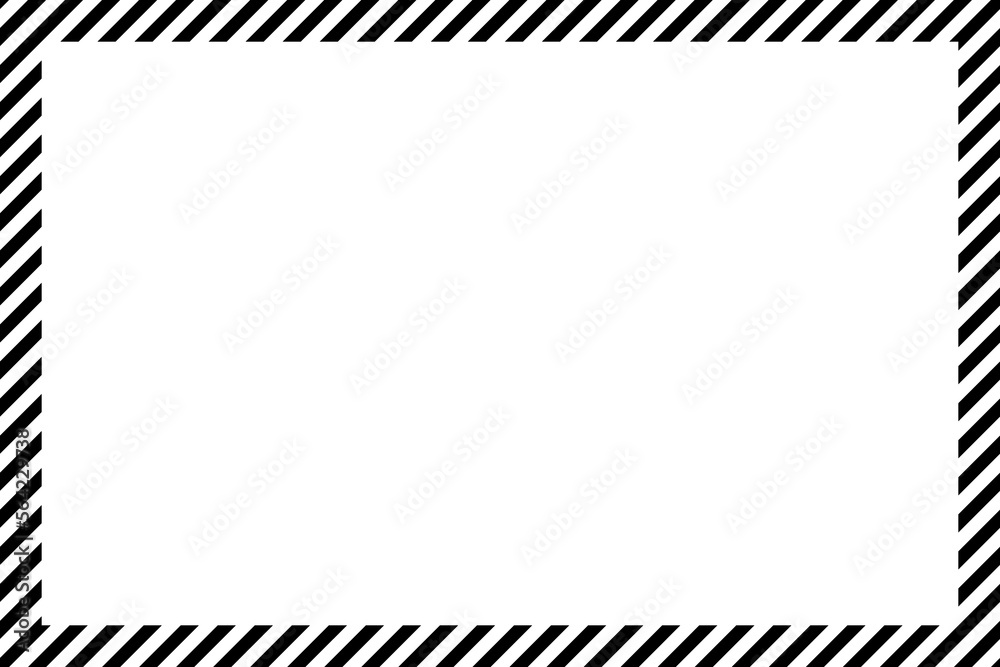 rectangle frame with black and white striped pattern, 6x4 ratio scale ...