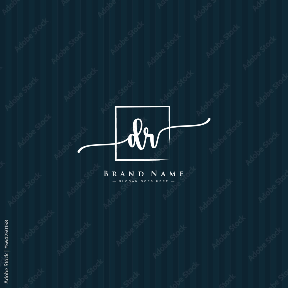 DR Initial Logo in Signature Style for Photography and Fashion Business ...