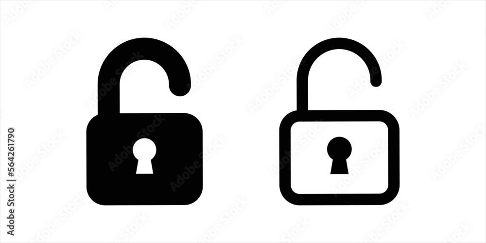 Locks icon PNG format. Locked and unlocked icon. Lock symbol isolated ...