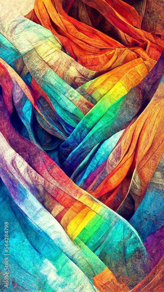 Textured multi Colorful rainbow abstract color spectrum line ...