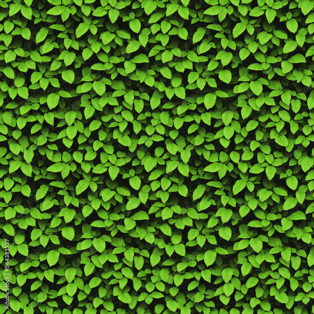 Green leaves seamless background. High resolution tropical leaves tile ...