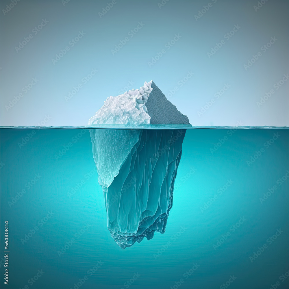Tip of the iceberg. Business concept. generative ai. Iceberg. Success ...