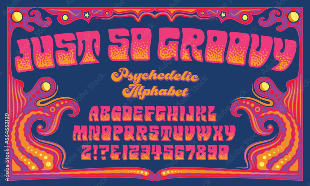 Just So Groovy is a brightly colored 1960s style hippie psychedelic ...