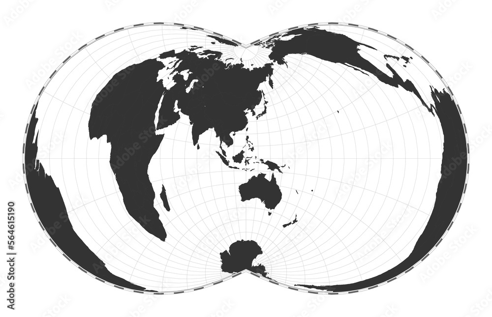 Vector de Stock Vector world map in a rectangular (War Office ...
