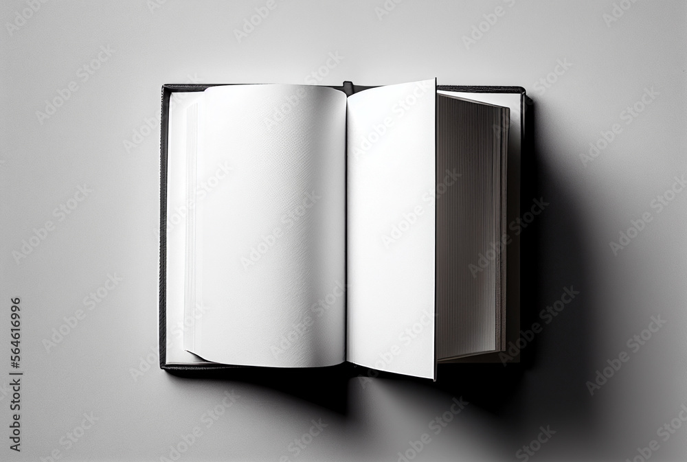 Open Book Mockup, Opened Blank Catalogue, Empty Magazine, Generative AI ...