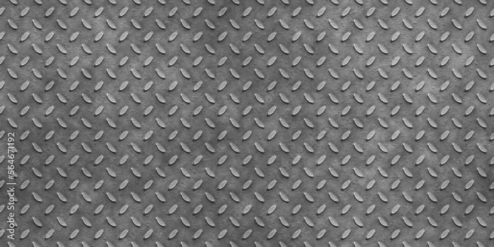 Ilustración de Stock Seamless old worn grungy metal diamond plate ...