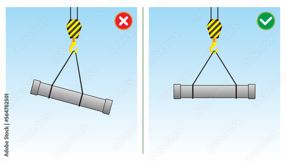 Workplace safety do's and dont's vector illustration. Unsafe work ...
