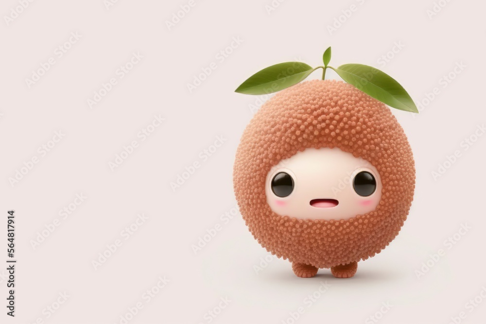 Funny happy smiling lychee. Cartoon character kawaii illustration icon ...