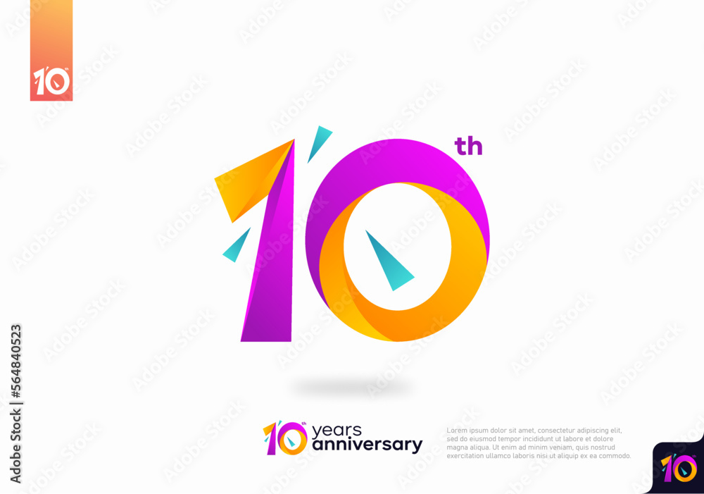Number 10 logo icon design, 10th birthday logo number, anniversary 10 ...