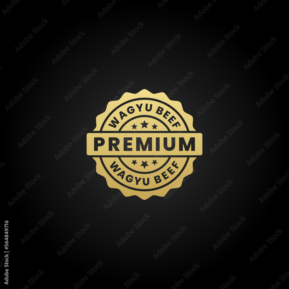 Vetor premium wagyu beef seal vector or wagyu beef label vector on ...