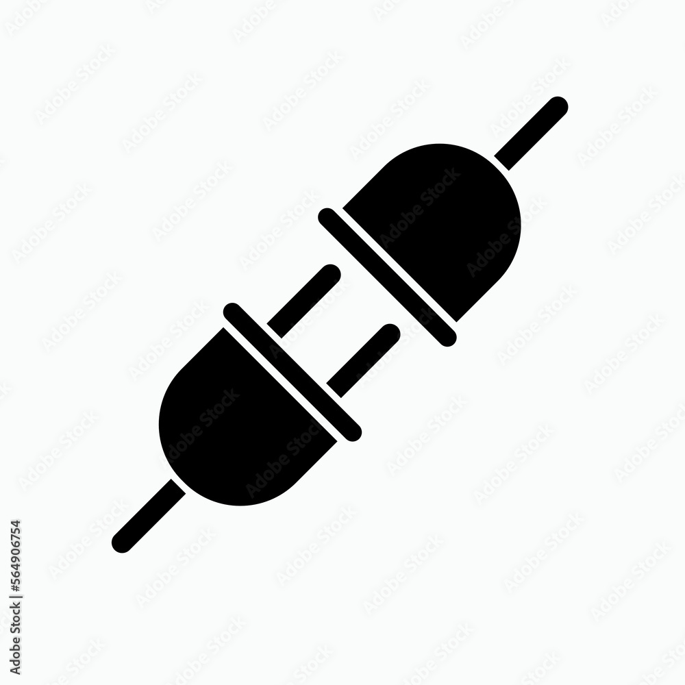 Electrical Plug Icon. Electric Connector Symbol. Stock Vector | Adobe Stock