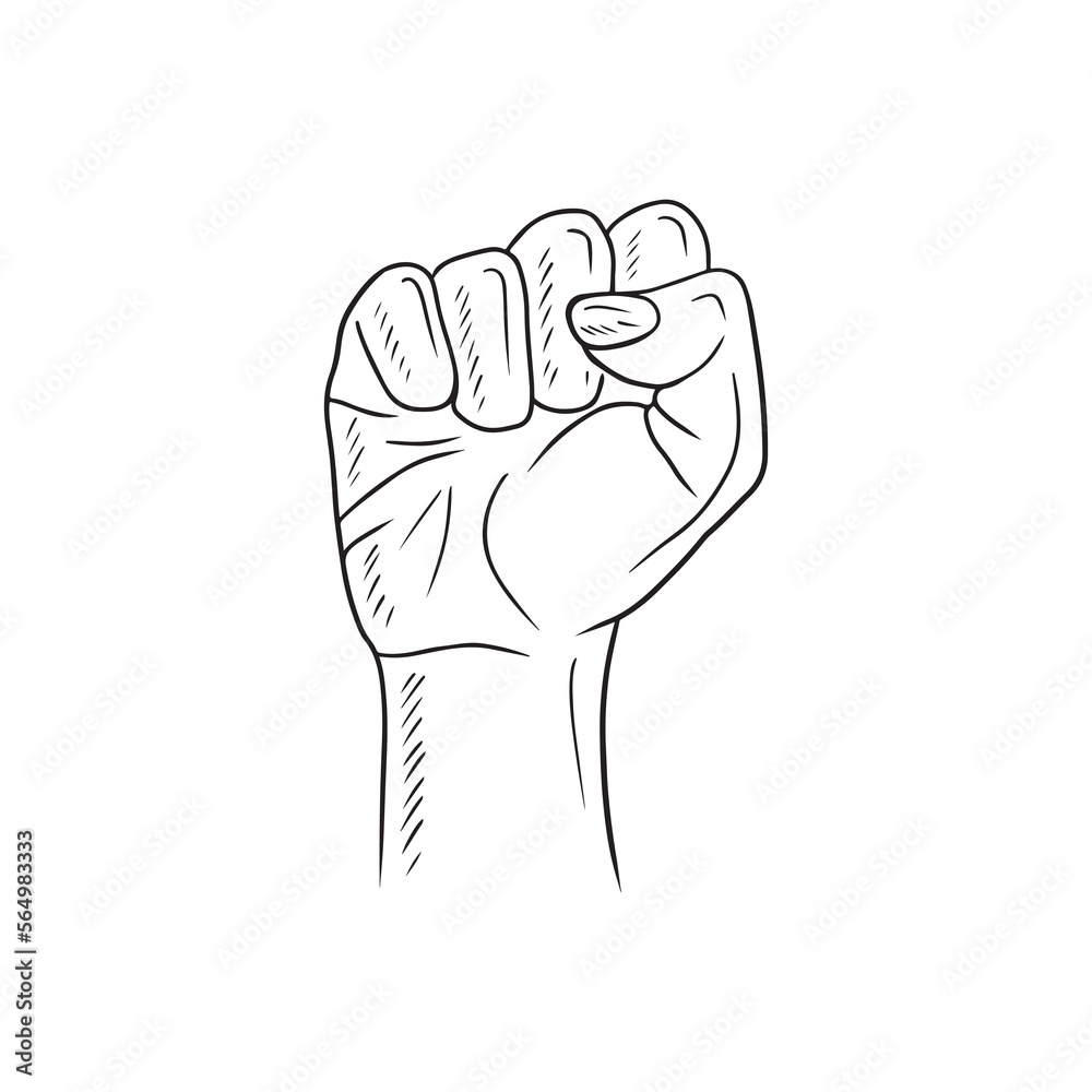 Hand fist as a symbol of fight, protest. February 4th - world cancer ...