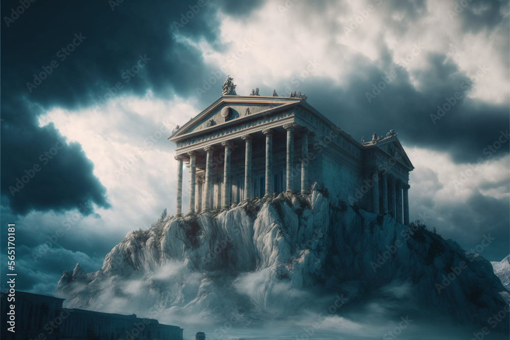 Ilustración de Stock Mount Olympus Generative AI | Adobe Stock