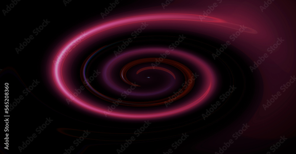 Ondas color rosa neon efecto surrealista sobre fondo negro Stock ...