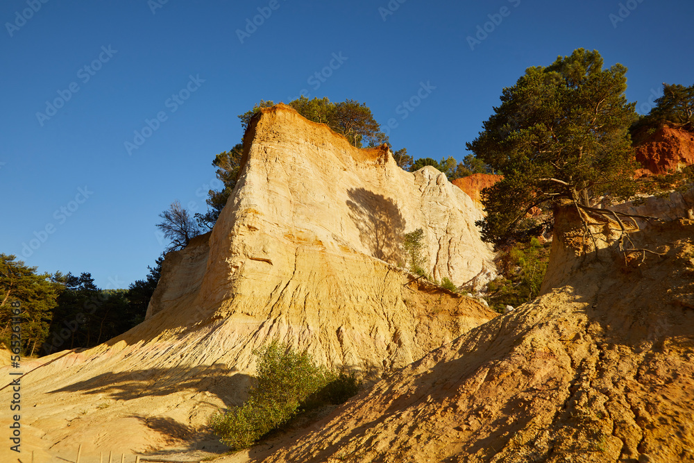 Colorado Provençal de Rustrel in Provence. Its different colored ochre ...